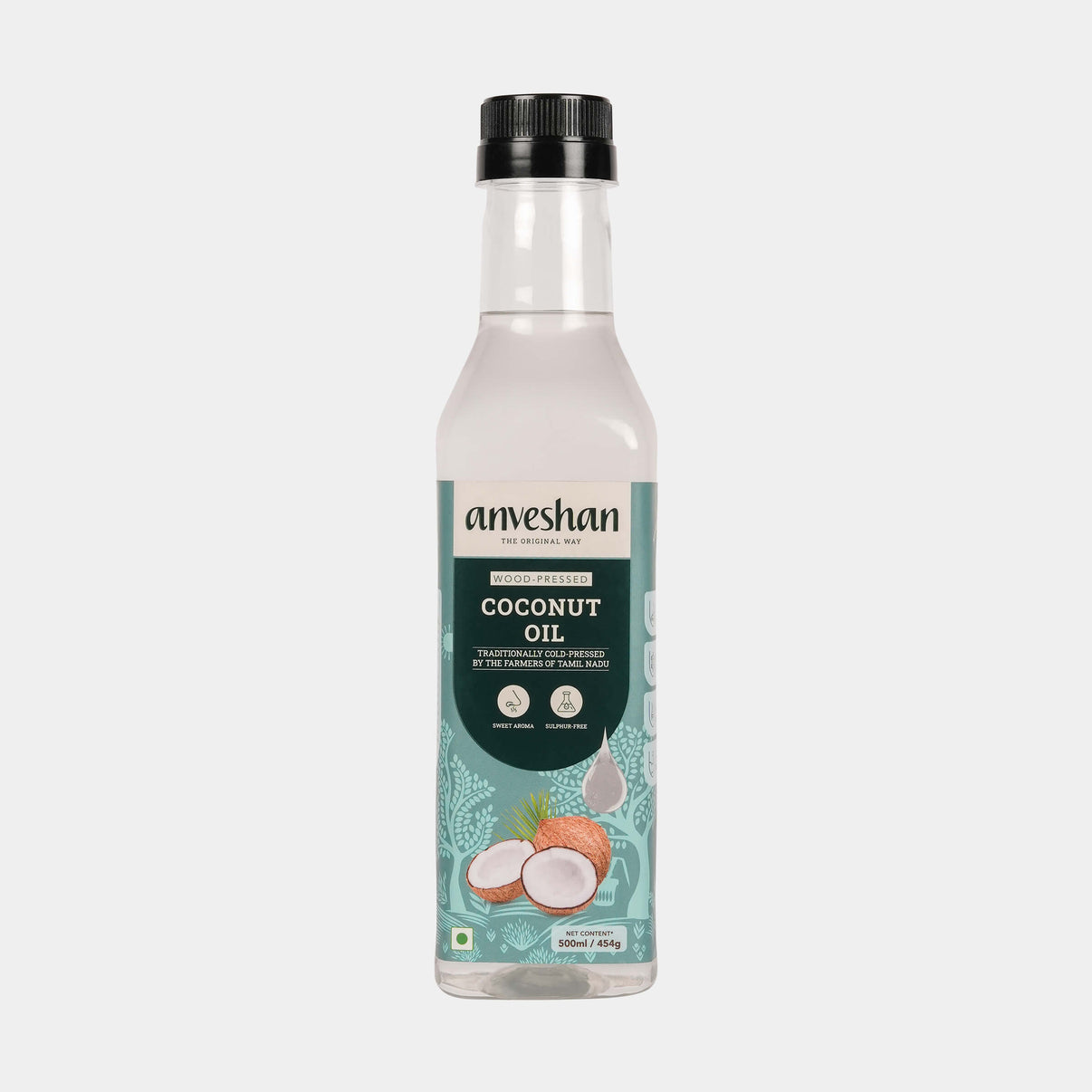 Anveshan Wood Cold Pressed Coconut Oil 1L Rs 499 | Coconut Oil for Cooking