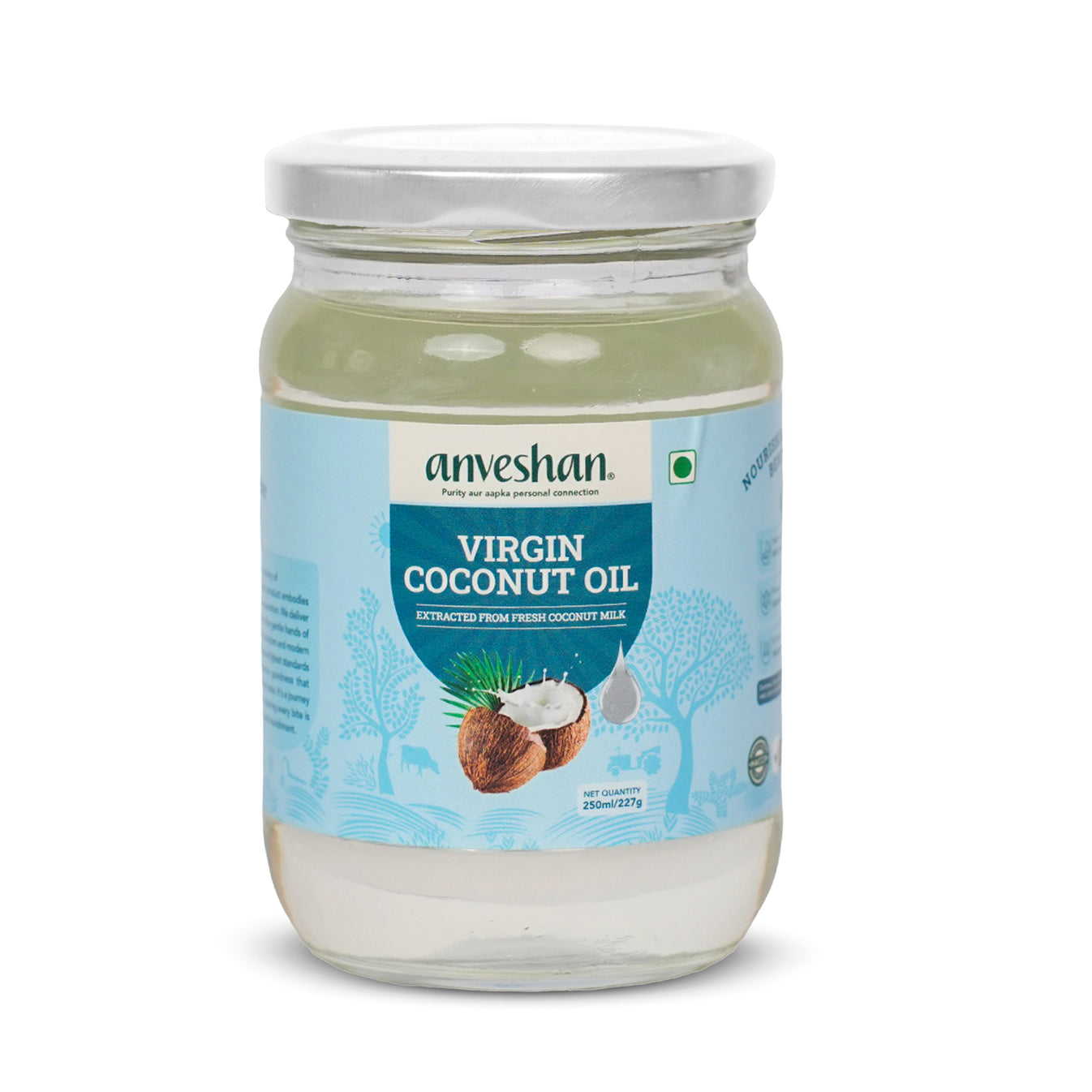 Buy Cold Pressed Virgin Coconut Oil 500ml | Pure & Natural – Anveshan