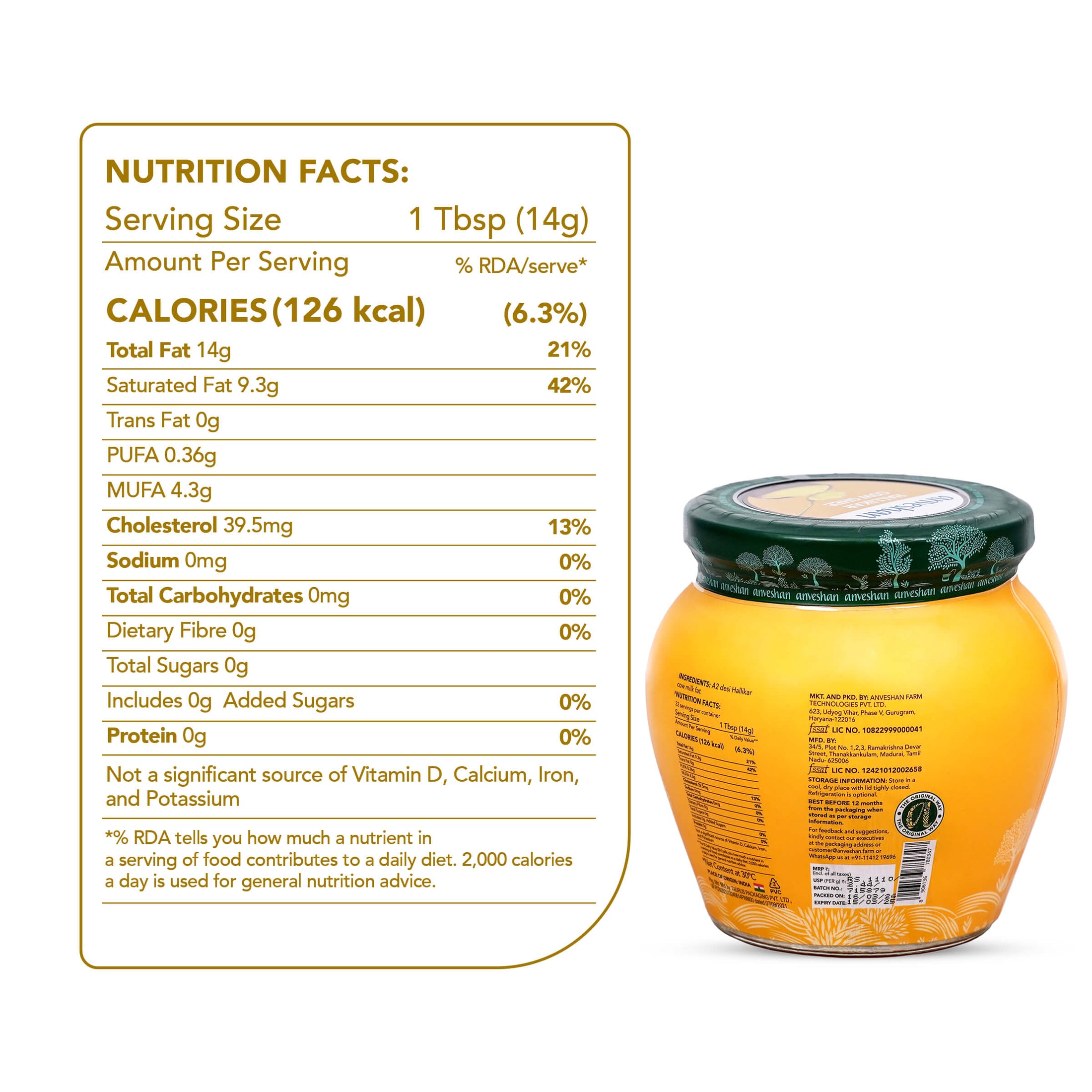 Buy Hallikar Cow Ghee Online | Pure Hallikar Ghee | Anveshan Farms