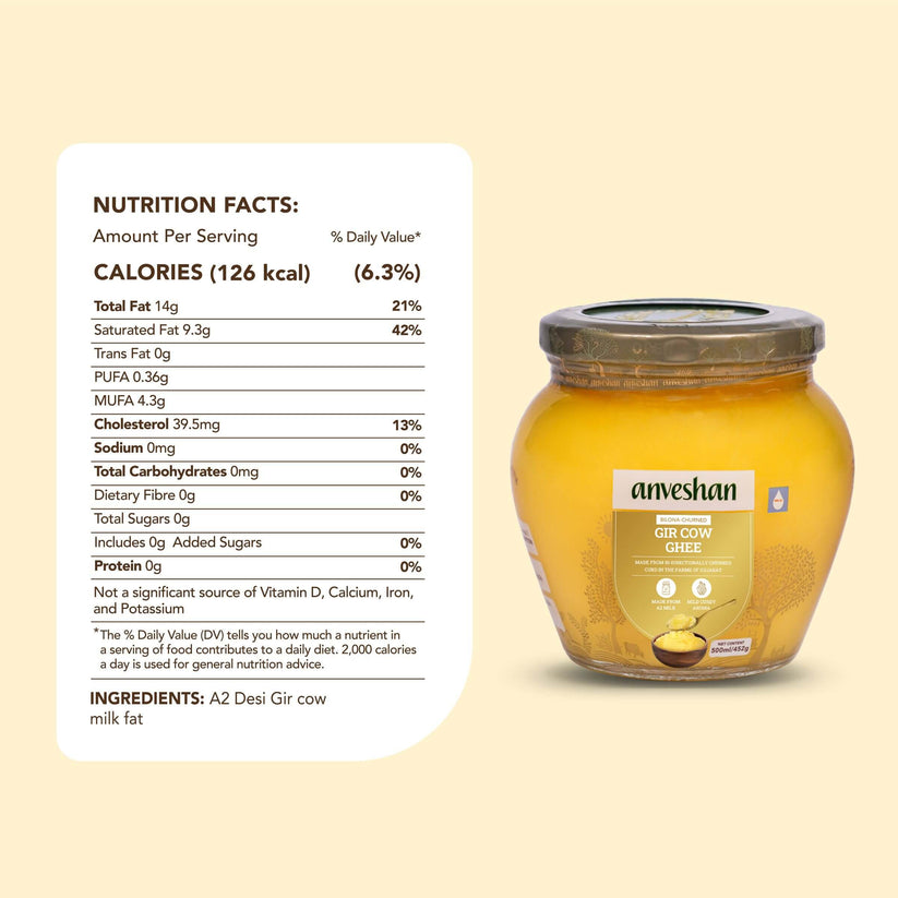 Buy Gir Cow Ghee | Pure Cow Ghee | Anveshan Farms