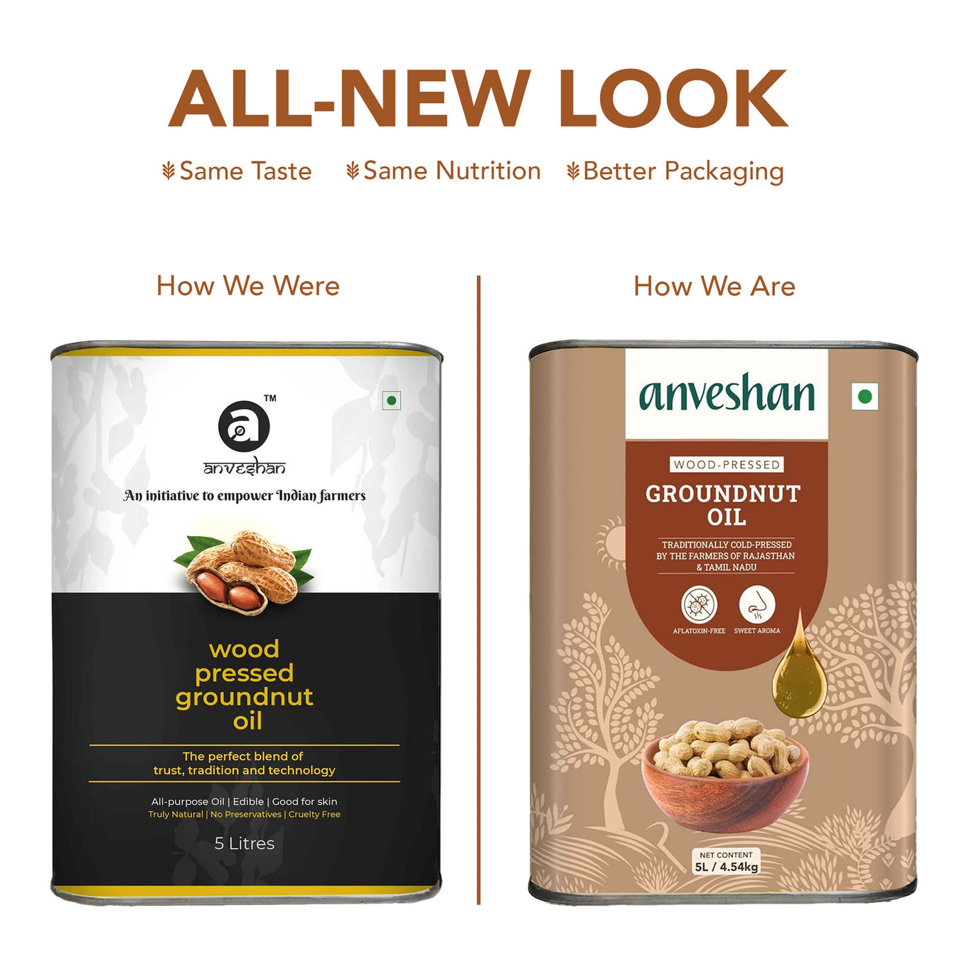 Anveshan Wood Cold Pressed Groundnut Oil 1 Litre at Rs 499 | Mungfali Oil